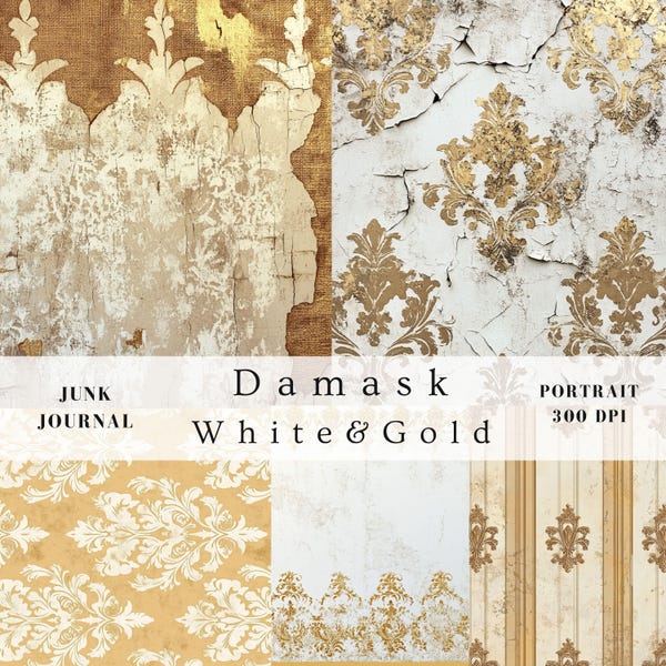 Damask Vintage Paper - Etsy