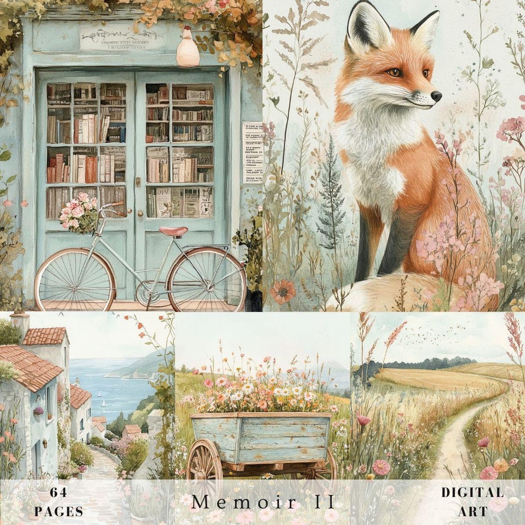 Vintage Cottage Farm Life Junk Journal, Shabby French Countryside ...