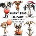 Quirky Cute and Funny Dog Watercolor Sublimation Clipart Bundle ...