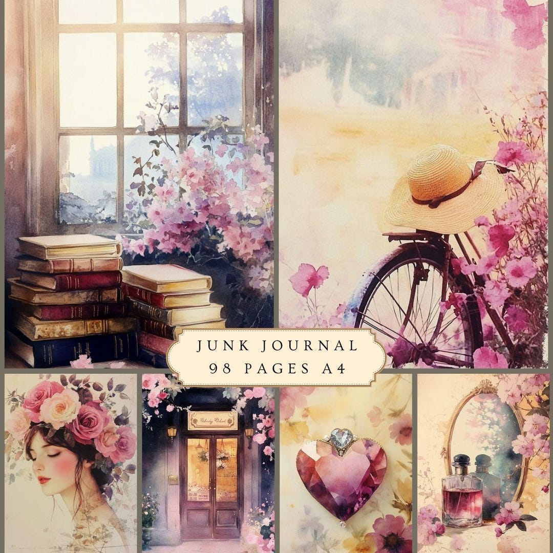 Vintage Nostalgic Junk Journal Scrapbook Filler Digital Printable Page ...
