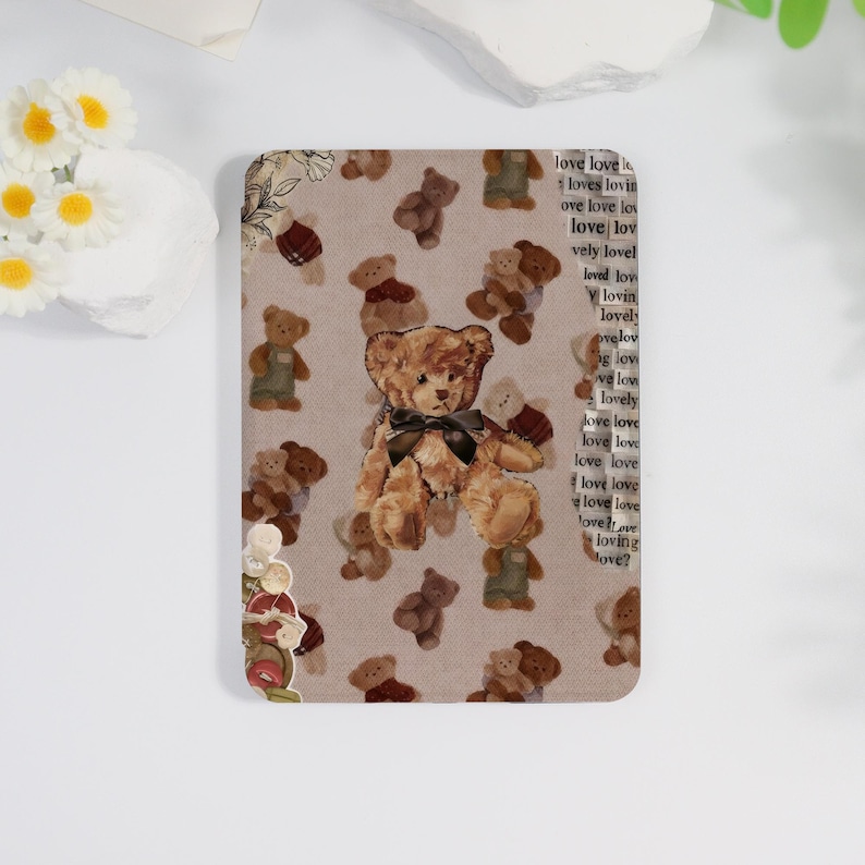 Cute Bear Love Kindle Case for Colorsoft Kindle 8/10/11/12th Paperwhite ...