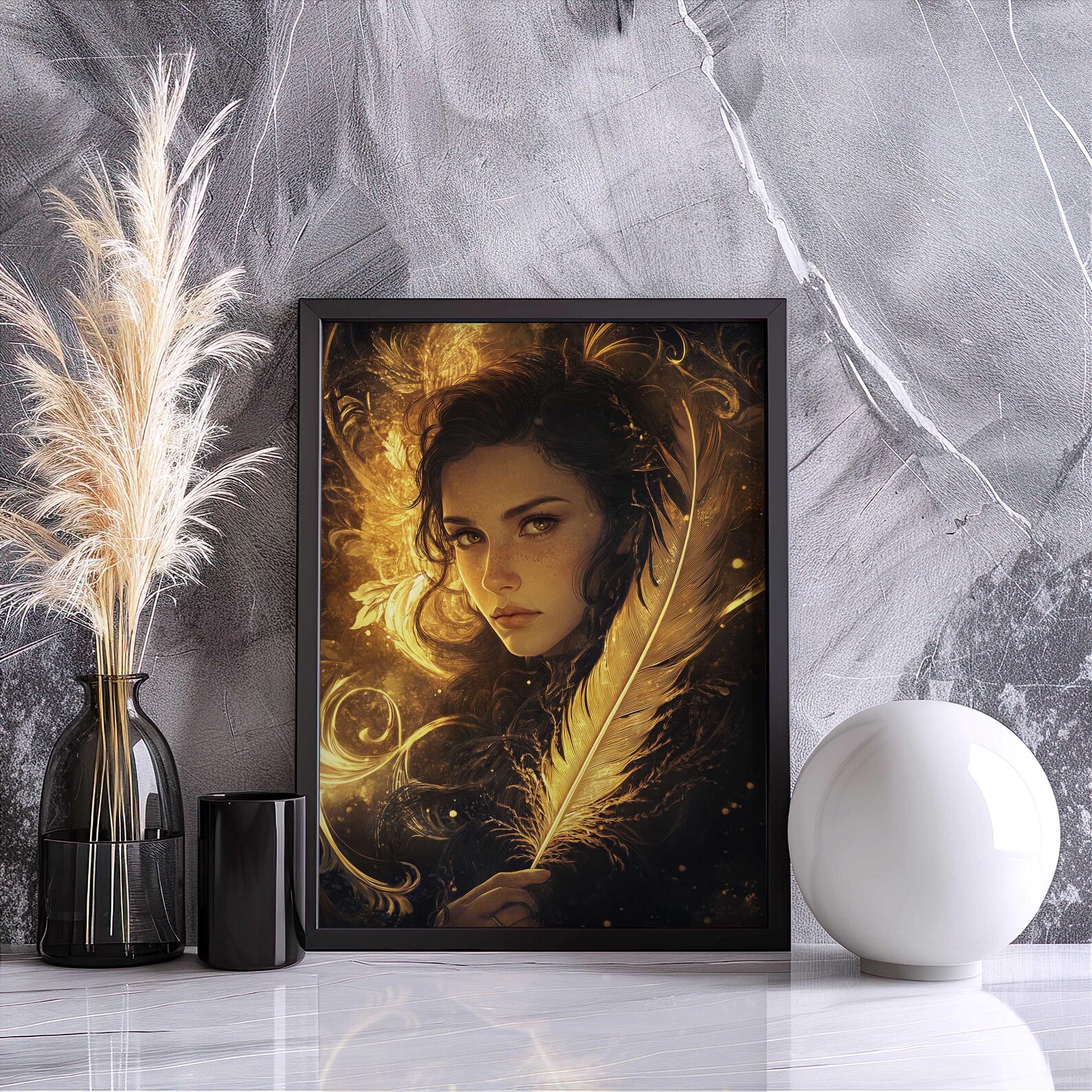 Brigid Celtic Goddess Wall Art, Irish Mythology Print, Goddess of Fire ...