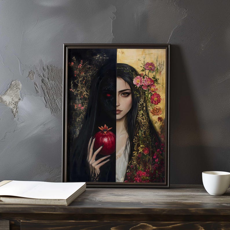 Persephone Wall Art, Greek Queen of the Underworld, Goddess Proserpina ...