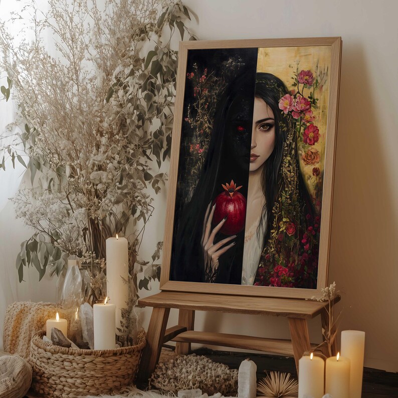 Persephone Wall Art, Greek Queen of the Underworld, Goddess Proserpina ...