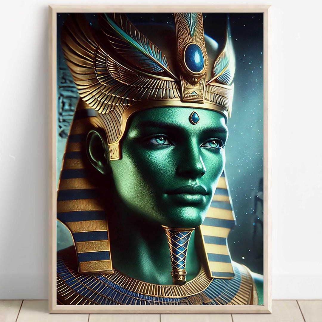 Egyptian God Osiris Print, Osiris Wall Art, Ancient Egyptian Mythology ...