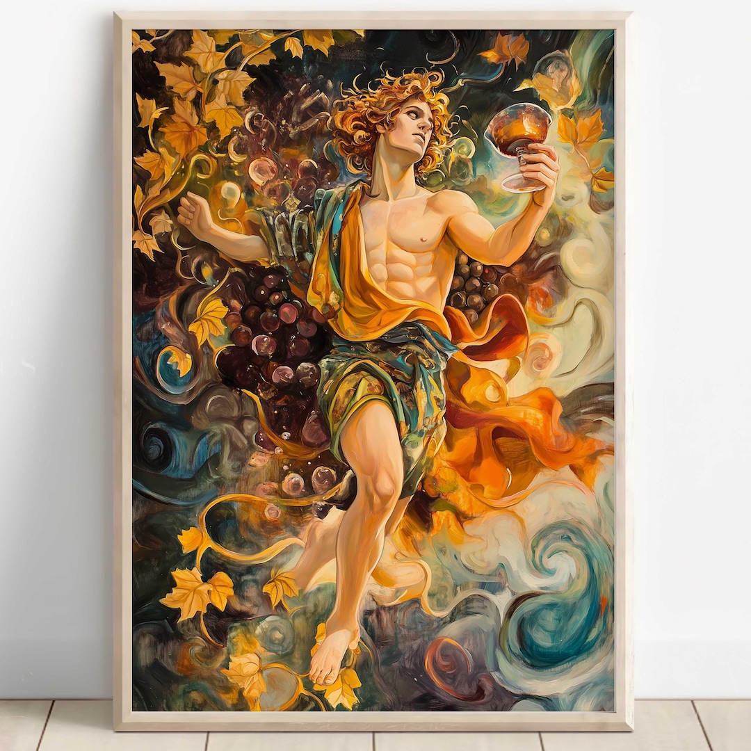 Dionysus Wall Art, God of Wine, Festivity, and Theater, Greek Gods ...