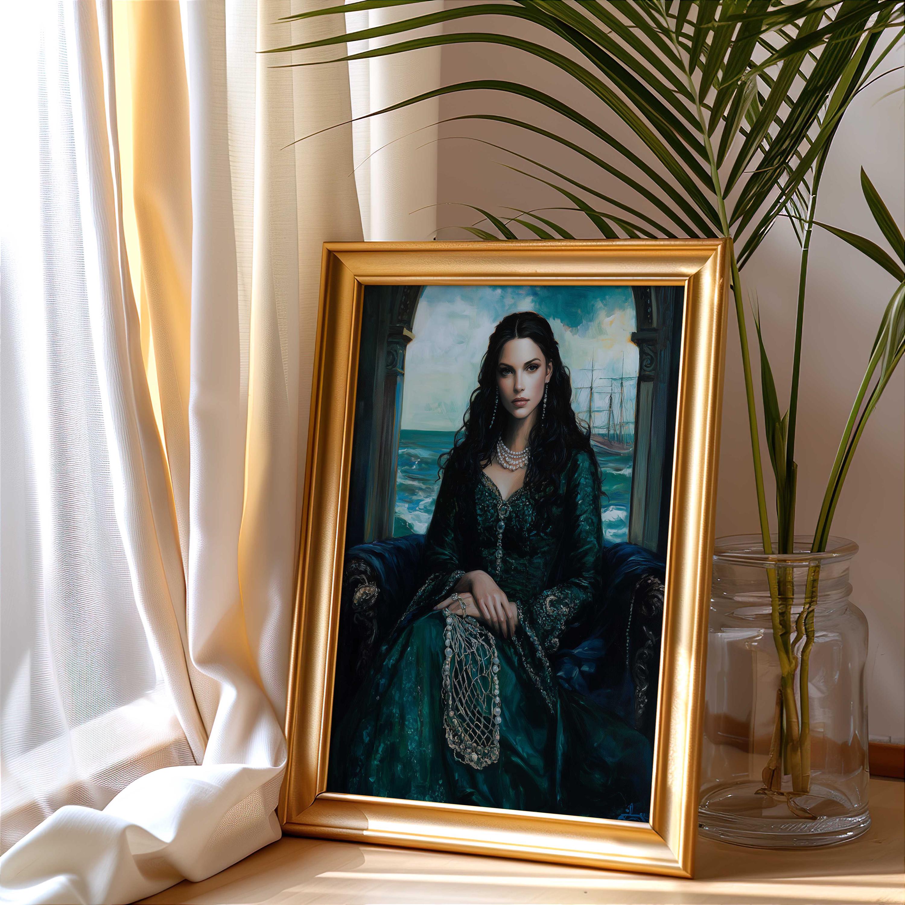 Ran Wall Art, Norse Mythology Decor, Viking Goddess, Goddess of the Sea ...