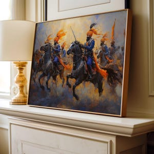 Khalsa Warrior, Sikh Art Print, Bold Warrior, Traditional Artwork ...