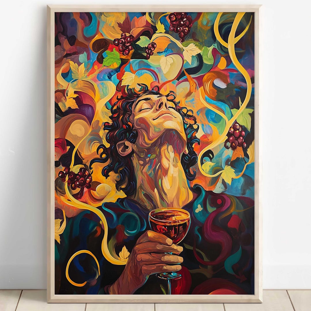 Dionysus Wall Art, God of Wine, Festivity, and Theater, Greek Gods ...
