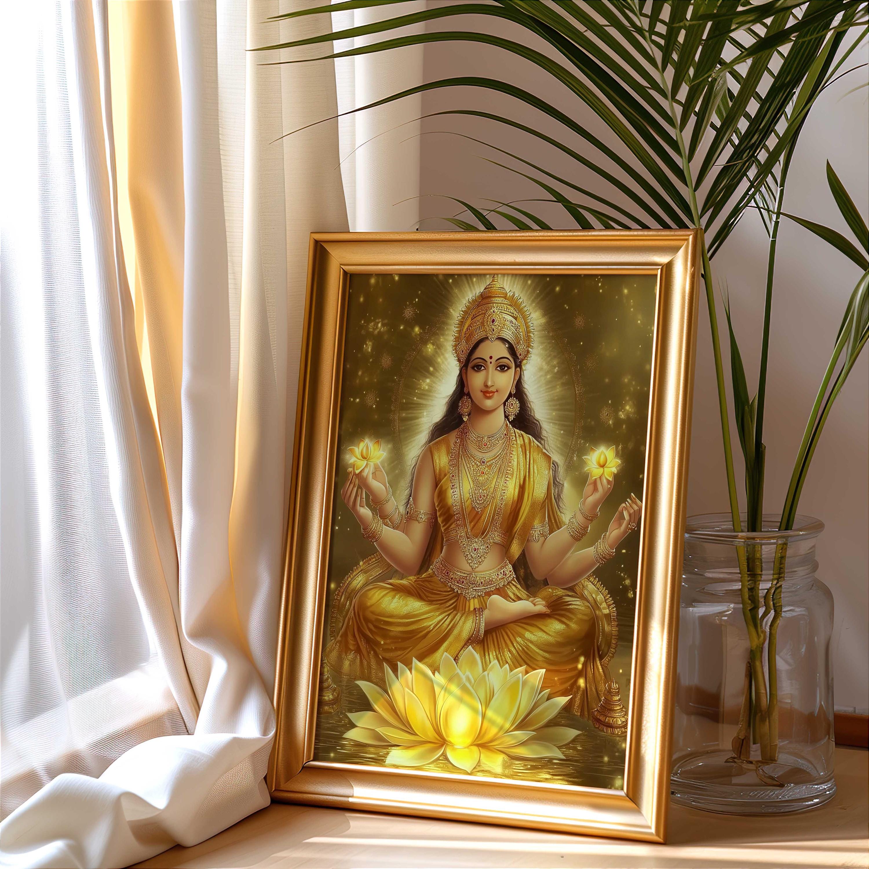 Lakshmi, Goddess of Wealth, Goddess Lakshmi, Lakshmi Art, Hindu Goddess ...
