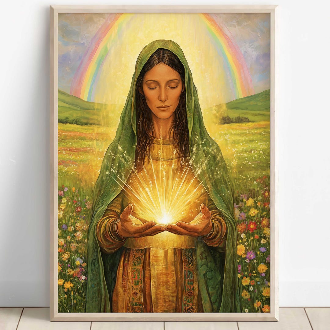 Brigid Celtic Goddess Wall Art, Irish Mythology Print, Goddess of Fire ...