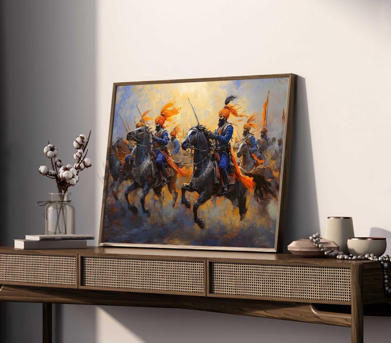 Khalsa Warrior, Sikh Art Print, Bold Warrior, Traditional Artwork ...