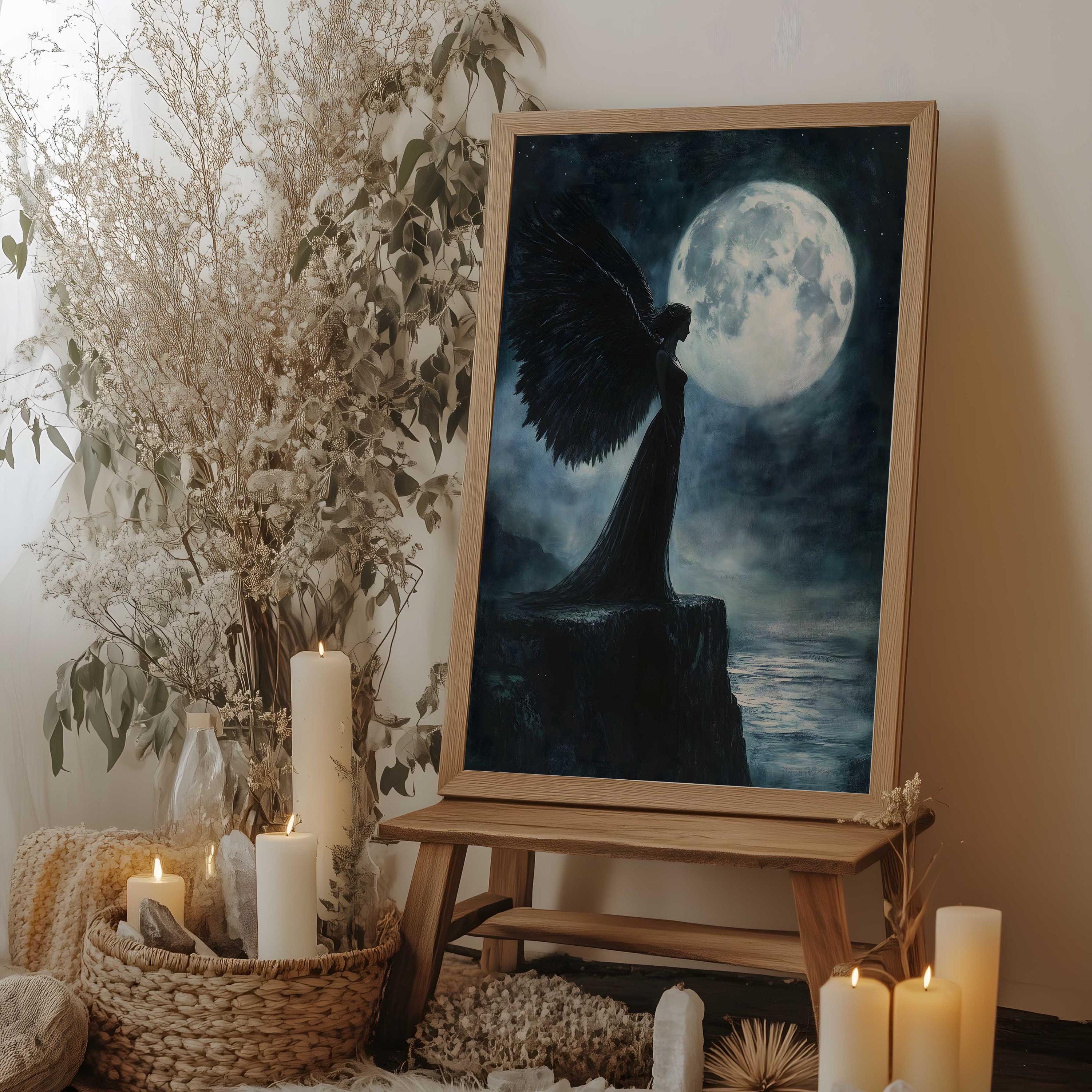 Nyx Wall Art, Greek Goddess of the Night Sky, Nyx Canvas, Mythology ...