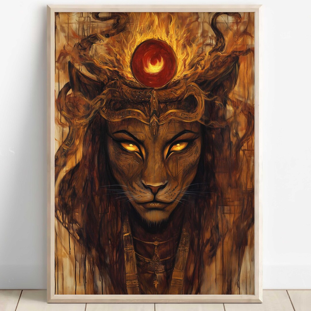 Egyptian Goddess Sekhmet Print, Sekhmet Goddess Wall Art, Ancient ...