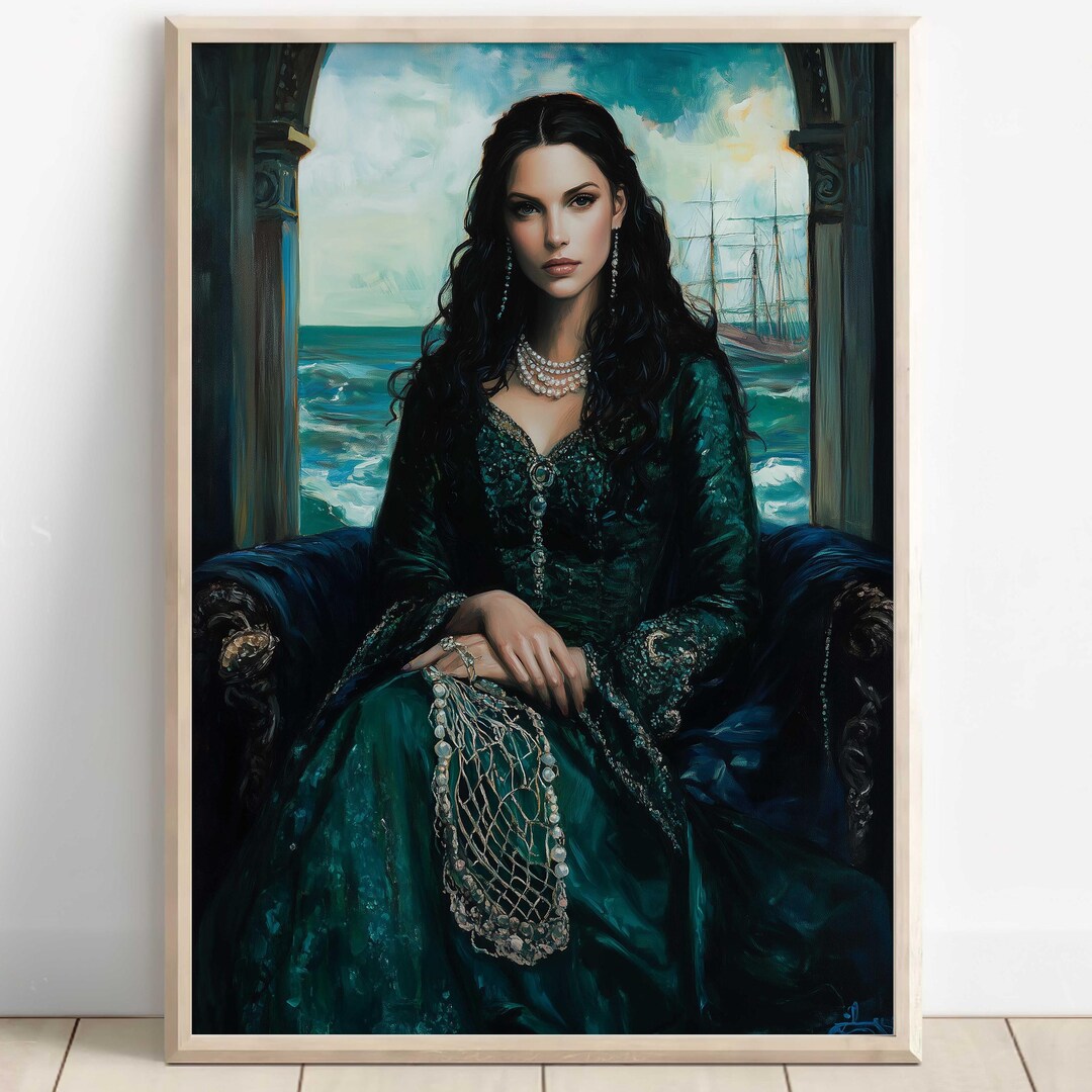 Ran Wall Art, Norse Mythology Decor, Viking Goddess, Goddess of the Sea ...