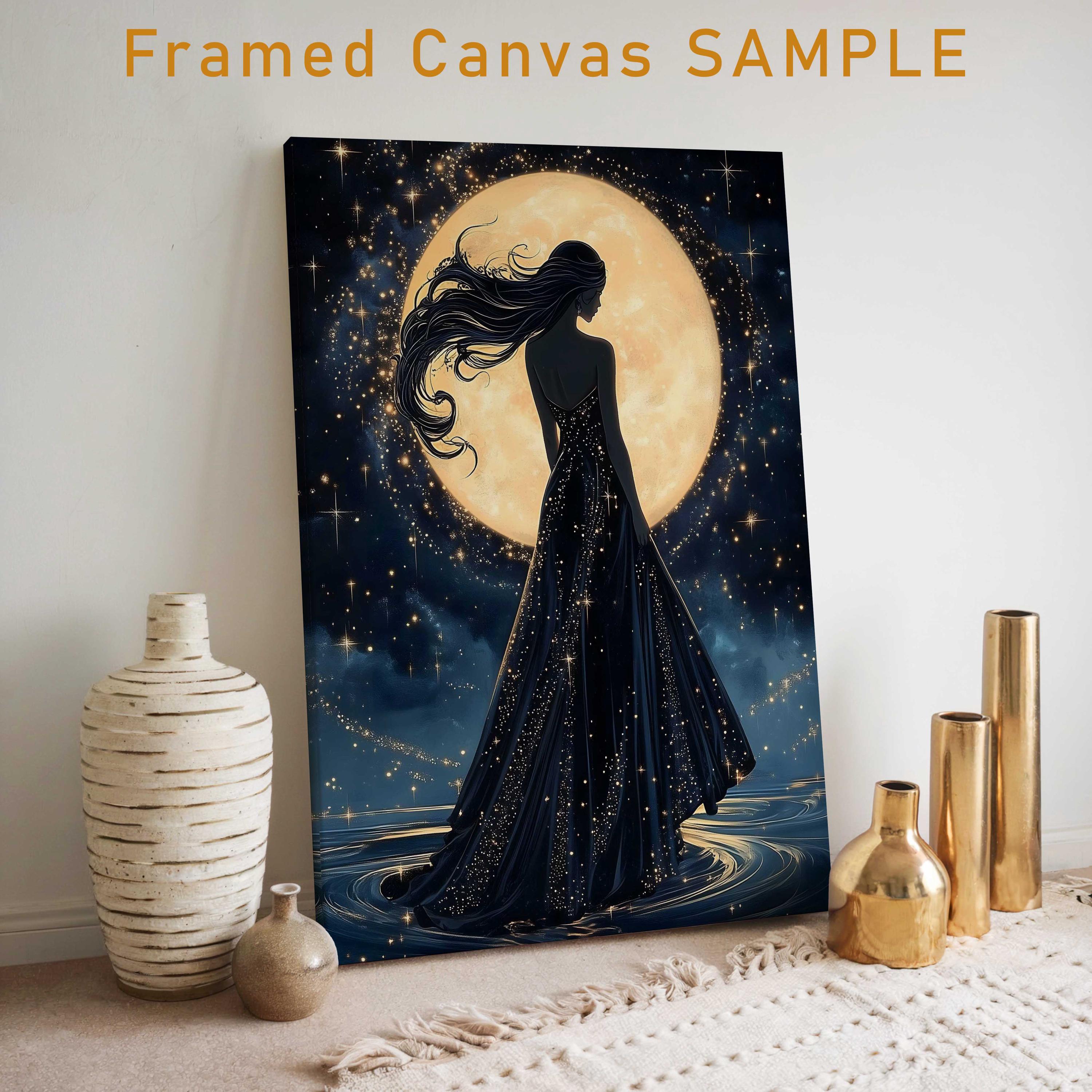 Nyx Wall Art, Greek Goddess of the Night Sky, Nyx Canvas, Mythology ...