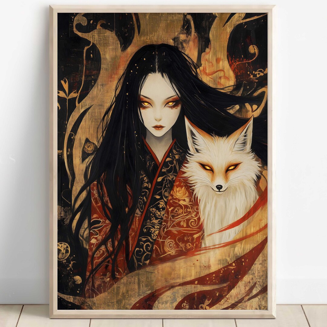 Inari Okami Print, Inari Art, Inari God, Japanese Fox God, Goddess of ...