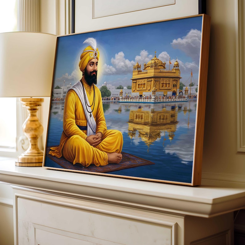 Guru Gobind Singh, 10th Sikh Guru (1675–1708), Sikh Art, Vintage ...