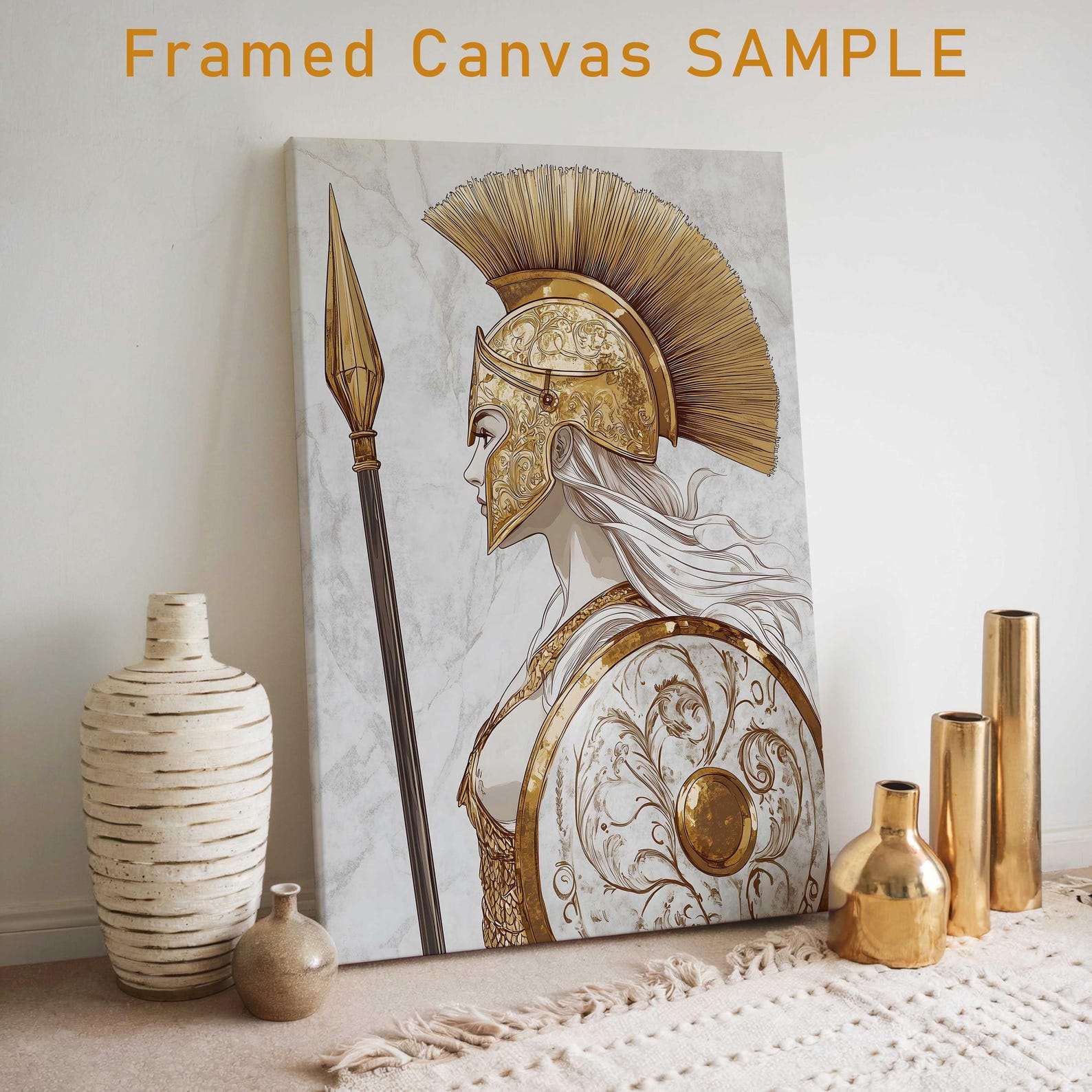 Athena Wall Art, Goddess Athena Canvas, Greek Goddess of the War, Greek ...
