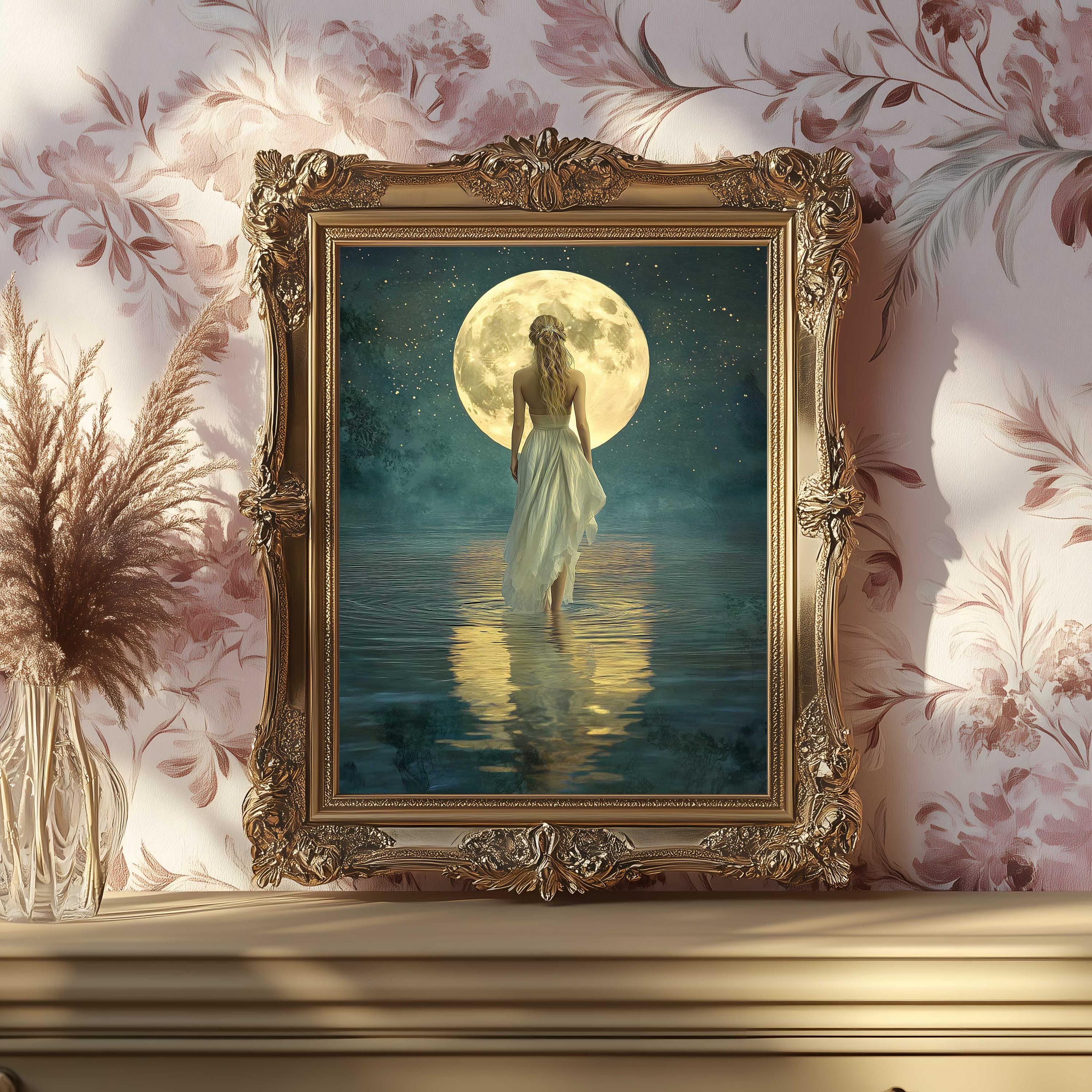Galene Wall Art, Greek Goddess of Calm Waters, Art Nouveau, Mythology ...