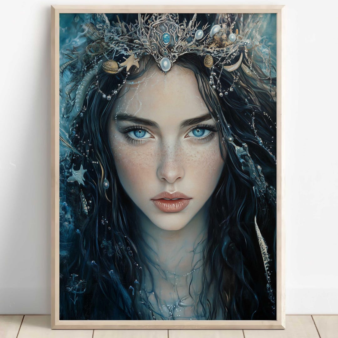 Ran Wall Art, Norse Mythology Decor, Viking Goddess, Goddess of the Sea ...
