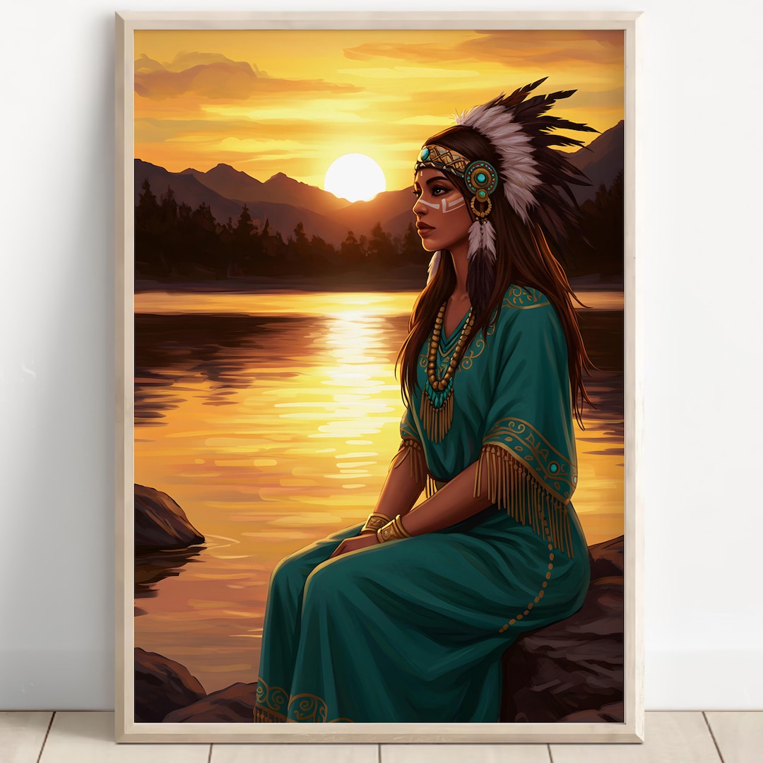 Aztec Wall Art, Chalchiuhtlicue Art, Aztec Goddess of Water Decor ...