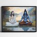 Lord Shiva Meditating With Jesus Christ, Jesus Meditating Along With ...