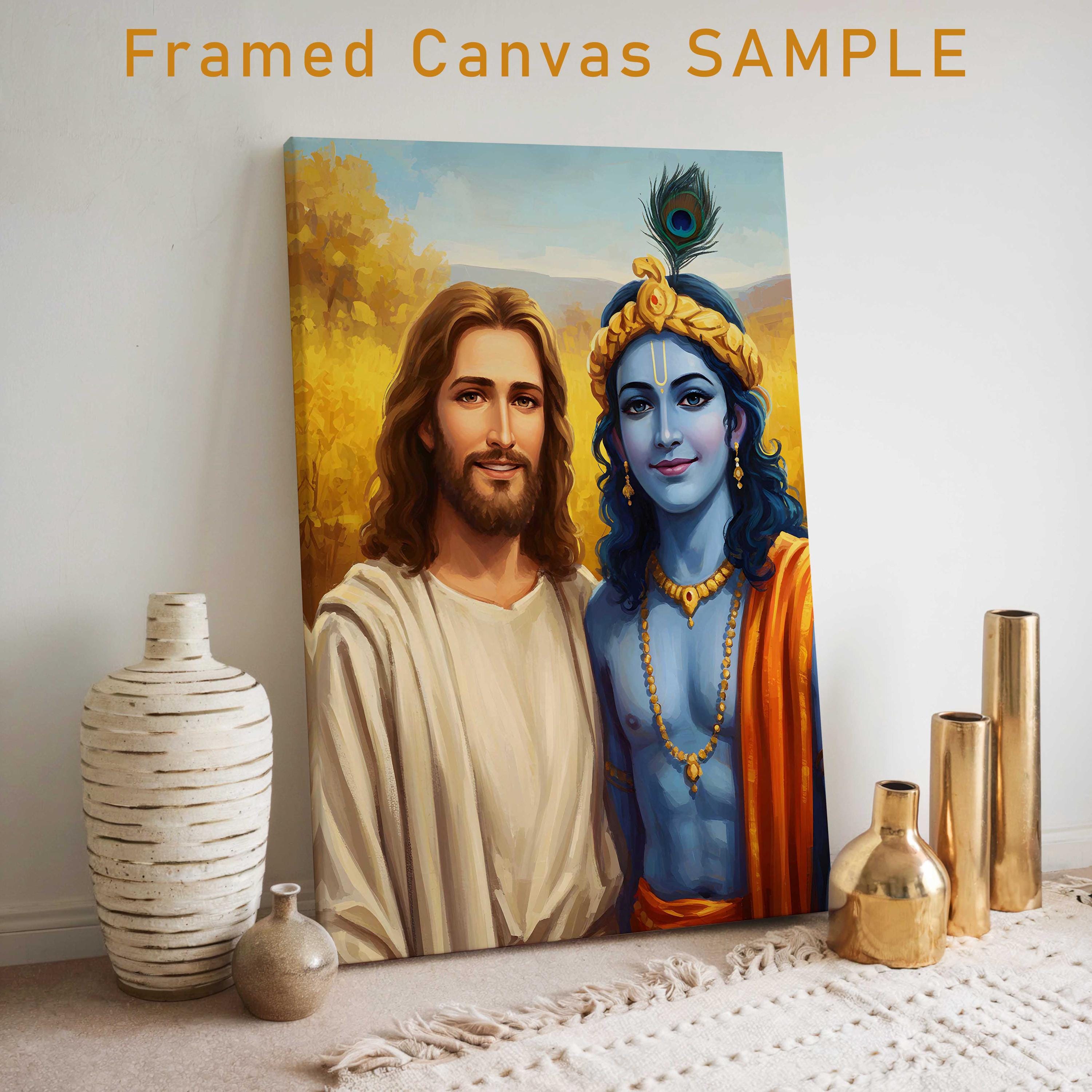 Lord Krishna Meets With Jesus Christ, Jesus Along With Krishna, Jesus ...