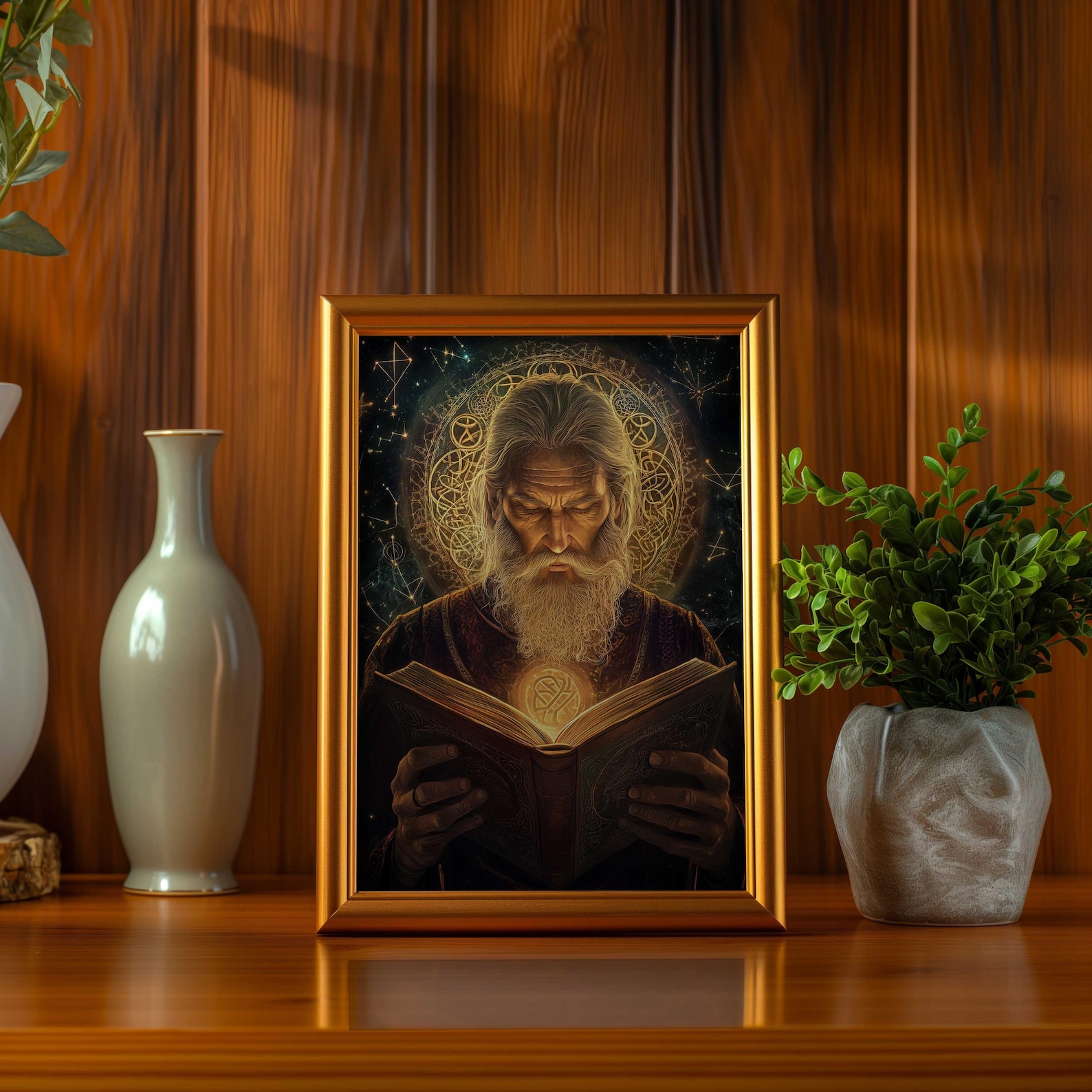 Dagda Celtic God Wall Art, Irish Mythology Print, God of Wisdom and ...