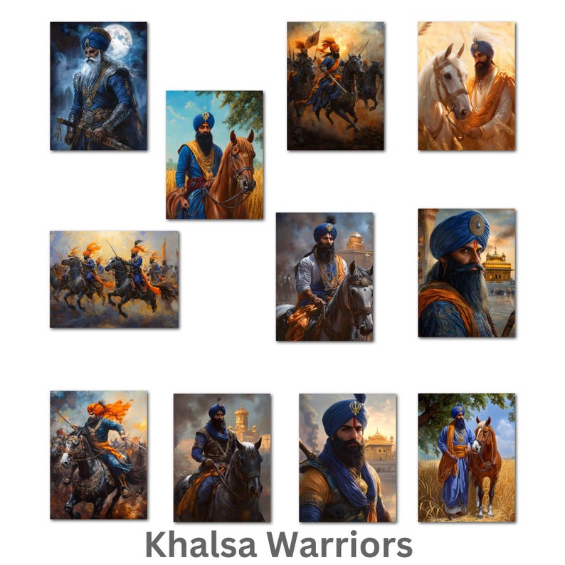 40 Sikh Art Paintings Pack, Sri Harmandir Sahib, Golden Temple, Guru ...