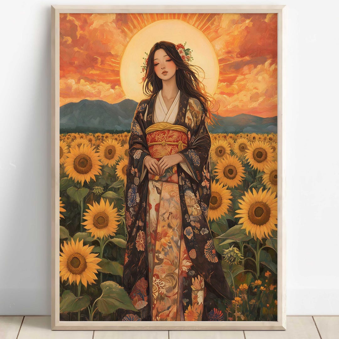 Amaterasu Print Amaterasu Art Amaterasu Goddess Japanese Sun Goddess