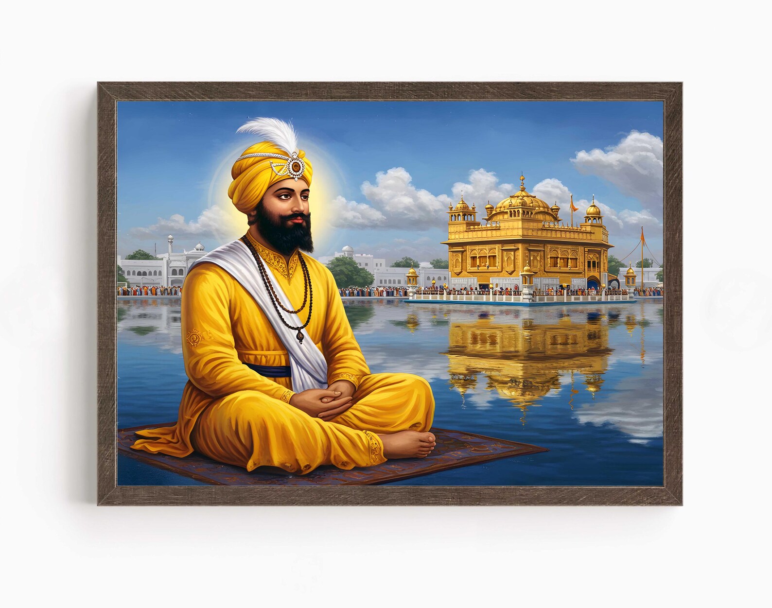 Guru Gobind Singh, 10th Sikh Guru (1675–1708), Sikh Art, Vintage ...