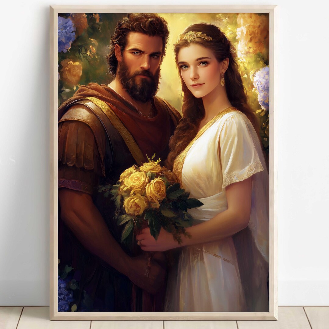 Hephaestus & Aphrodite Wall Art, God of Fire, Blacksmithing, and ...