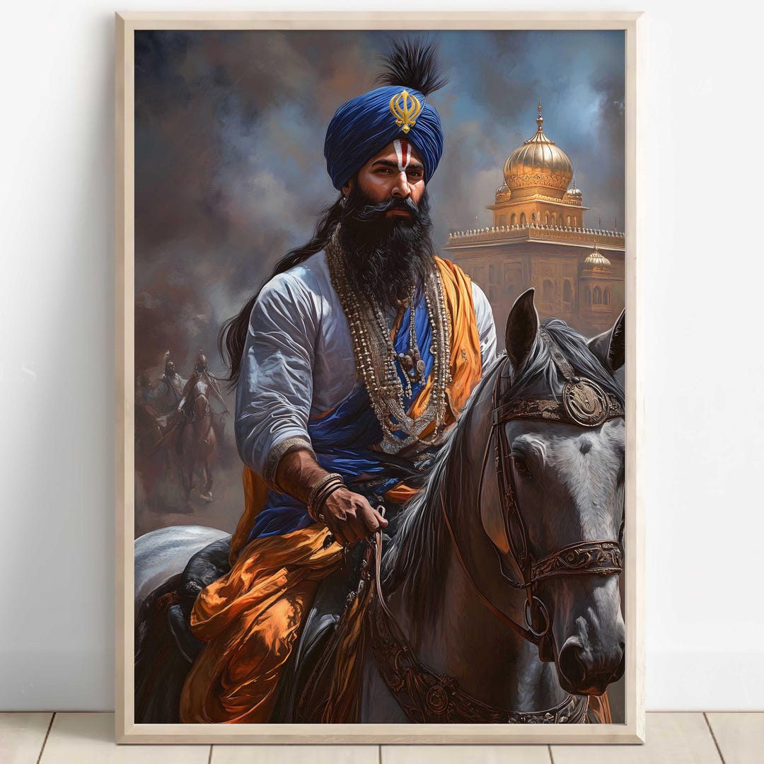 Khalsa Warrior, Sikh Art Print, Bold Warrior, Traditional Artwork ...
