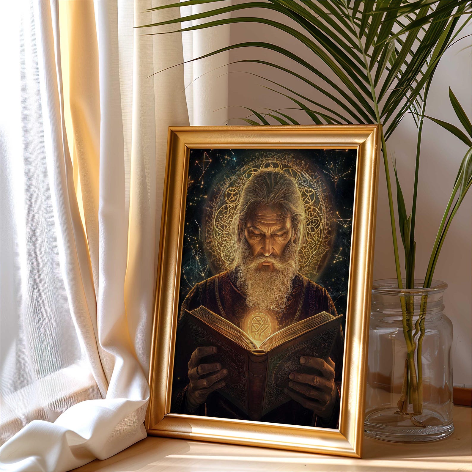 Dagda Celtic God Wall Art, Irish Mythology Print, God of Wisdom and ...