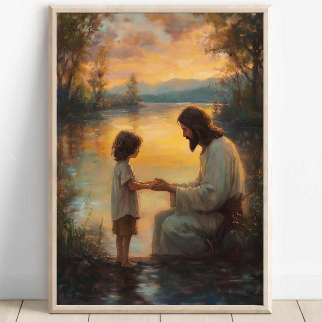 Christian Art, Jesus and Boy, Jesus and Children, Bible Art, Modern ...