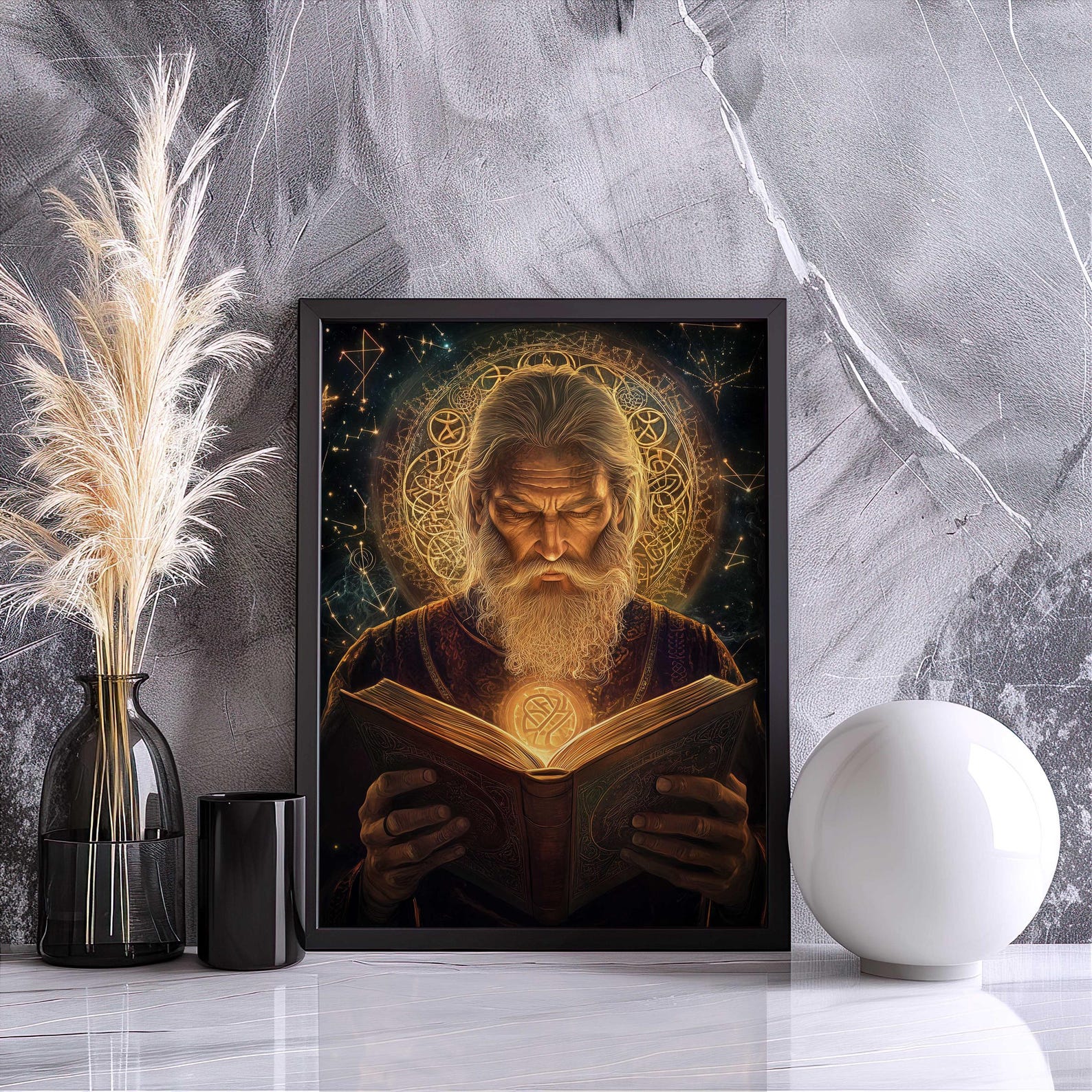Dagda Celtic God Wall Art, Irish Mythology Print, God of Wisdom and ...