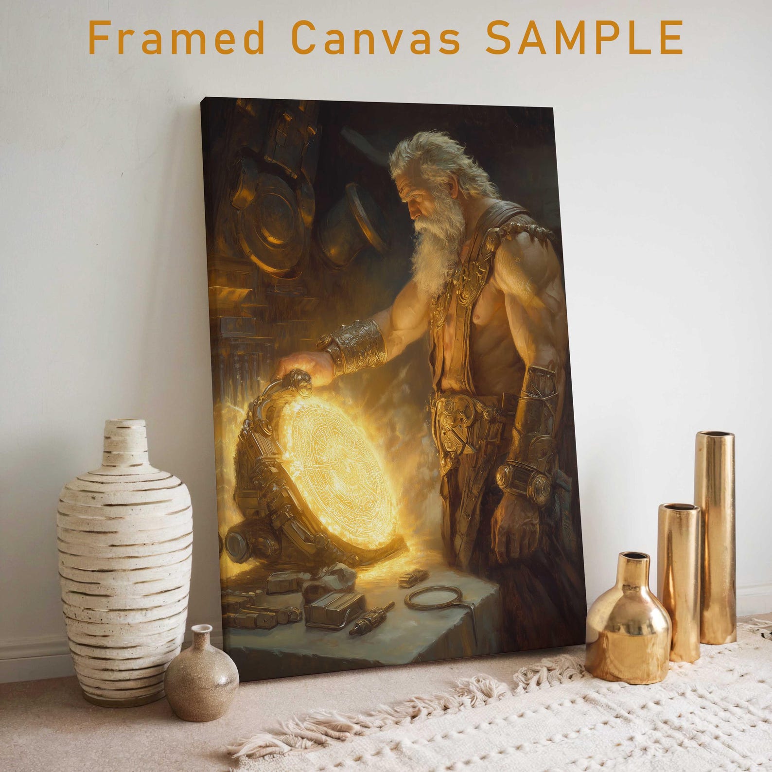 Hephaestus Wall Art, God of Fire, Blacksmithing, and Craftsmanship ...