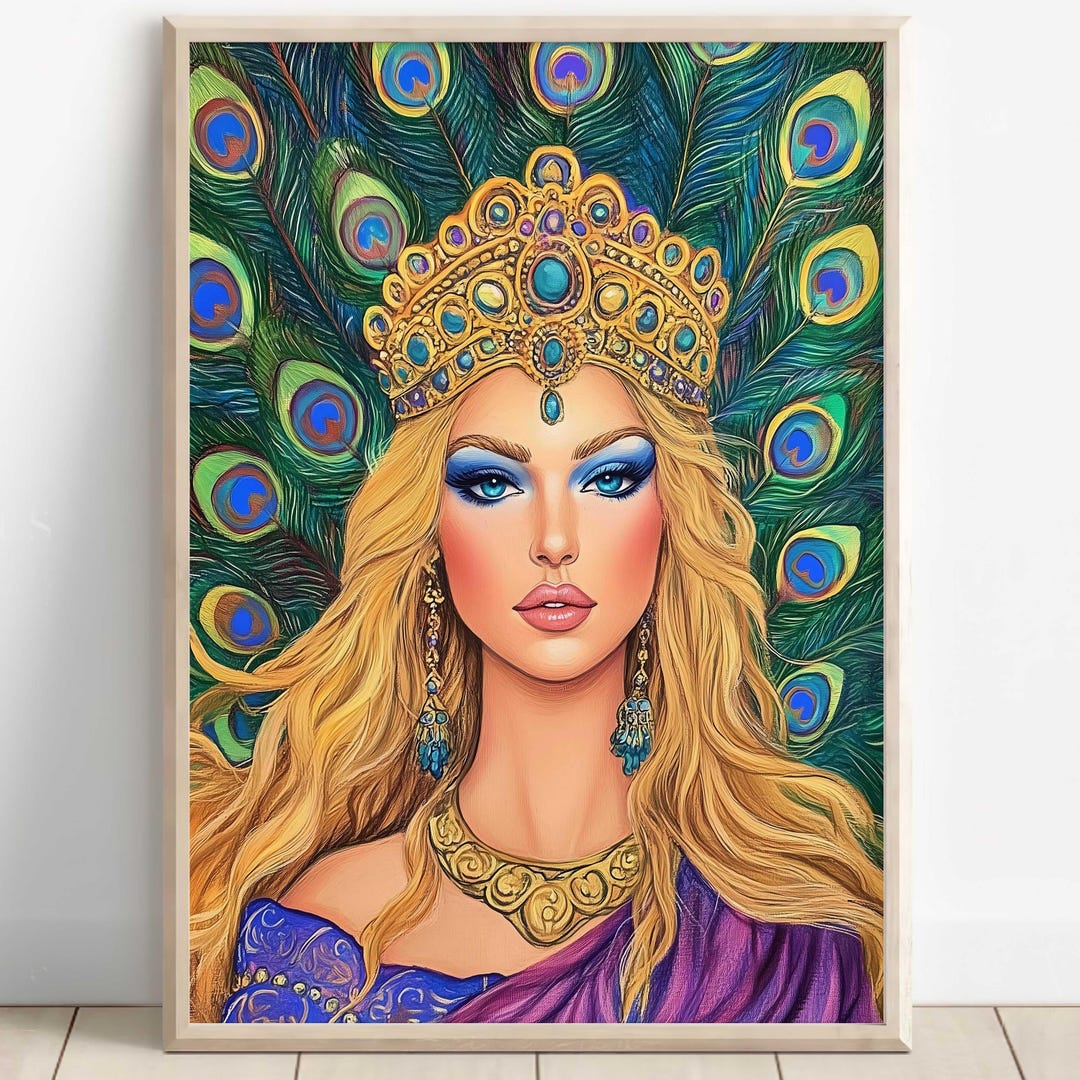 Hera Wall Art, Greek Goddess of Marriage and Queenship, Mythology ...