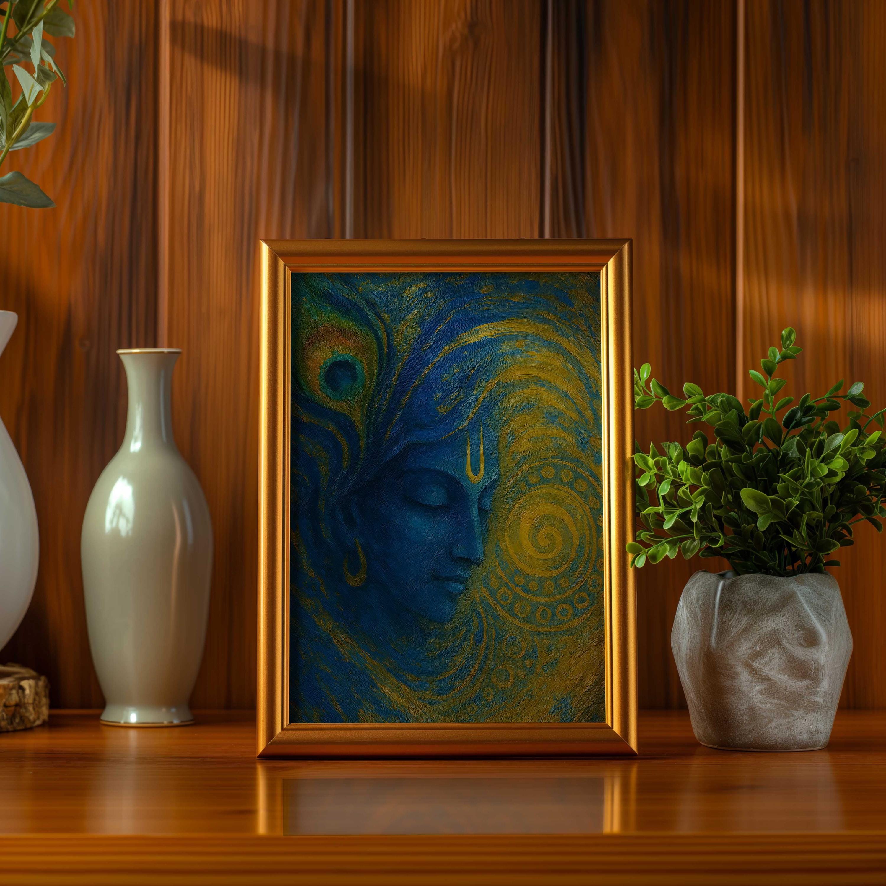 Krishna Abstract Art, Lord Krishna, Krishna Painting, Hindu God, Hindu ...