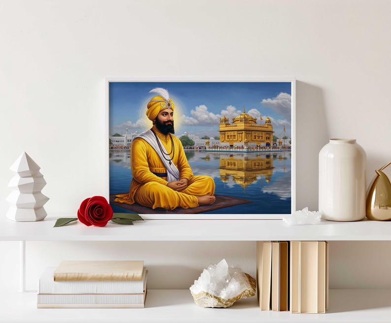 Guru Gobind Singh, 10th Sikh Guru (1675–1708), Sikh Art, Vintage ...