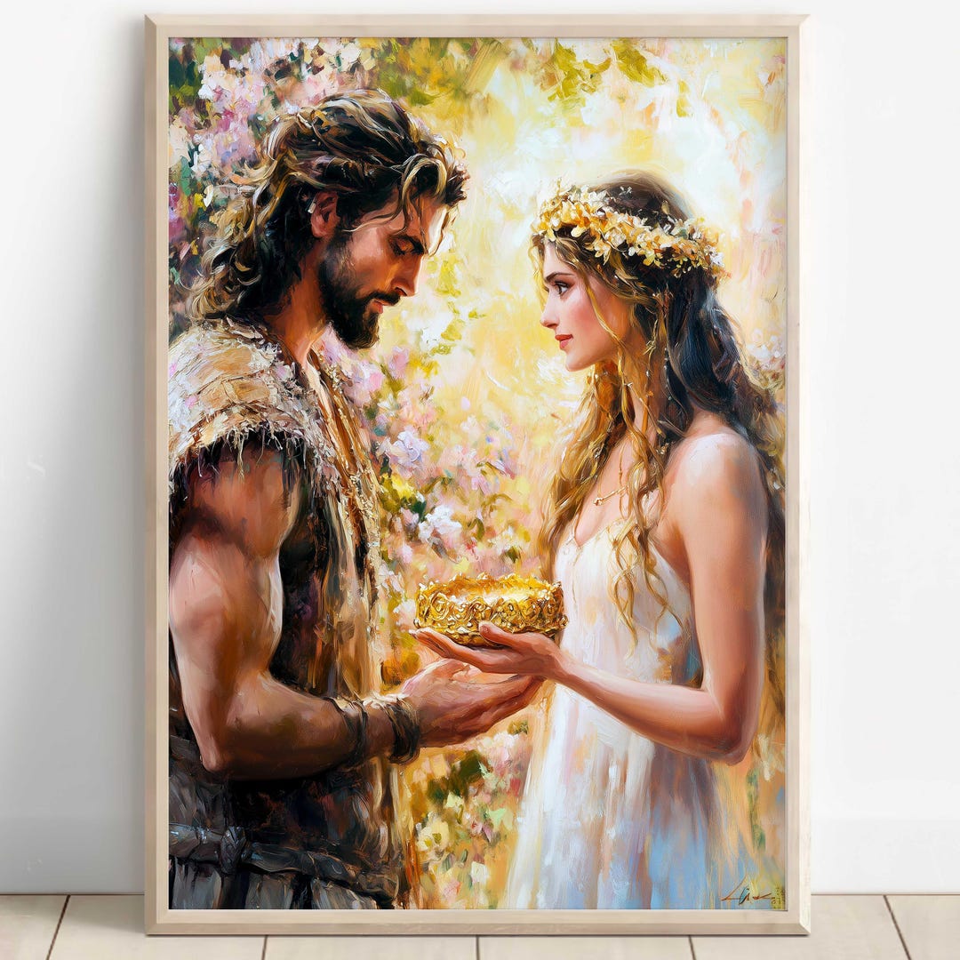 Hephaestus & Aphrodite Wall Art, God of Fire, Blacksmithing, and ...