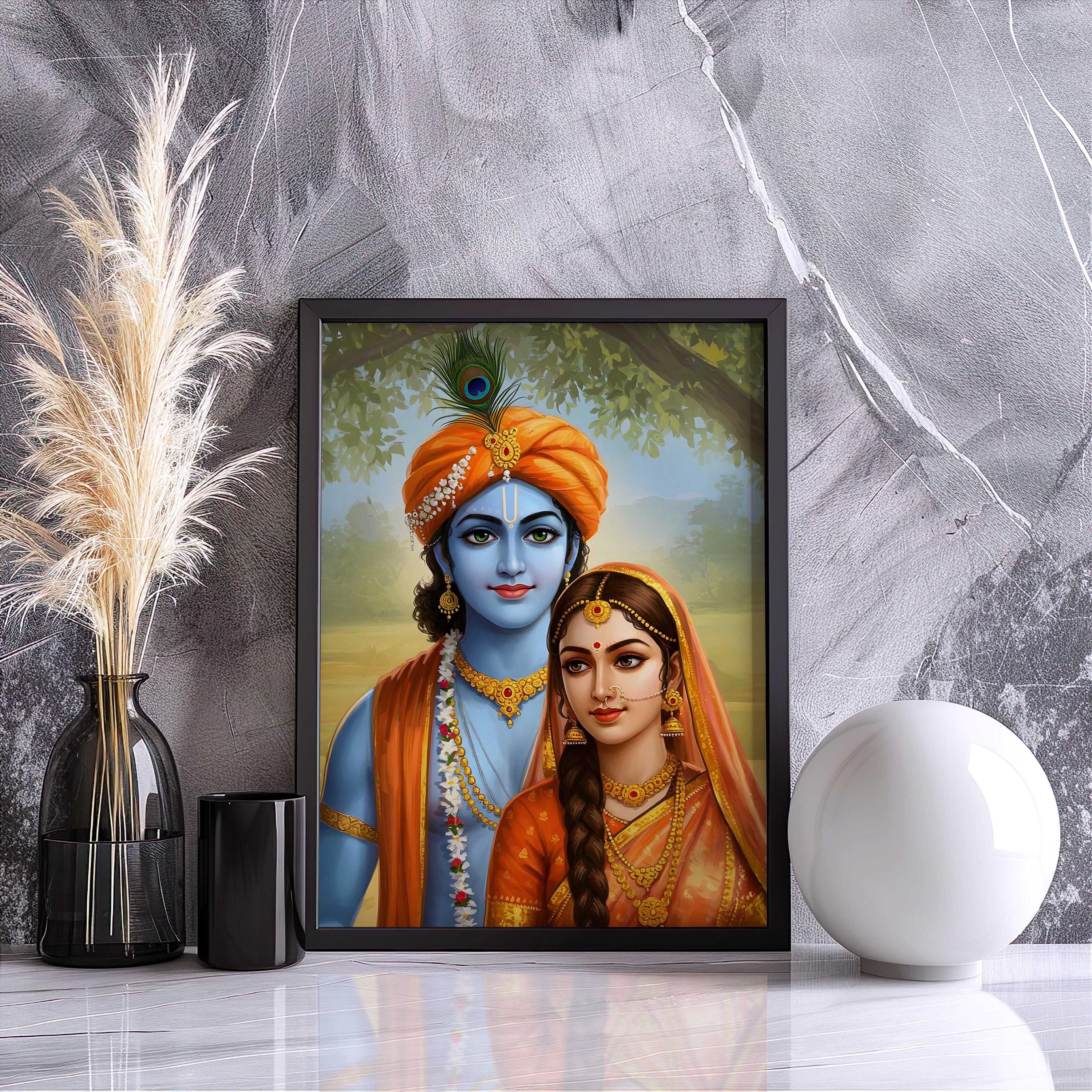 Krishna Art, Krishna and Radha, Radha Krishna, Krishna Painting, Hindu ...