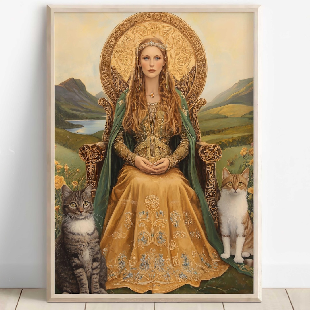 Freyja Wall Art, Norse Mythology Decor, Viking Goddess, Goddess of Love ...