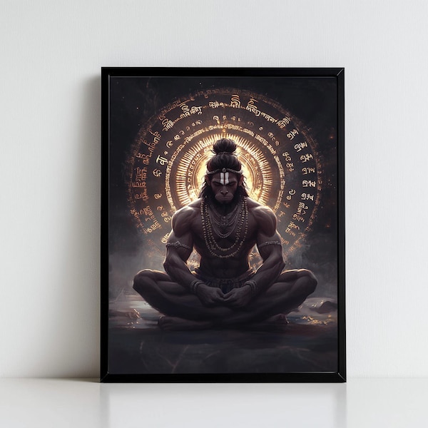 Hanuman Chalisa Digital Print - Etsy