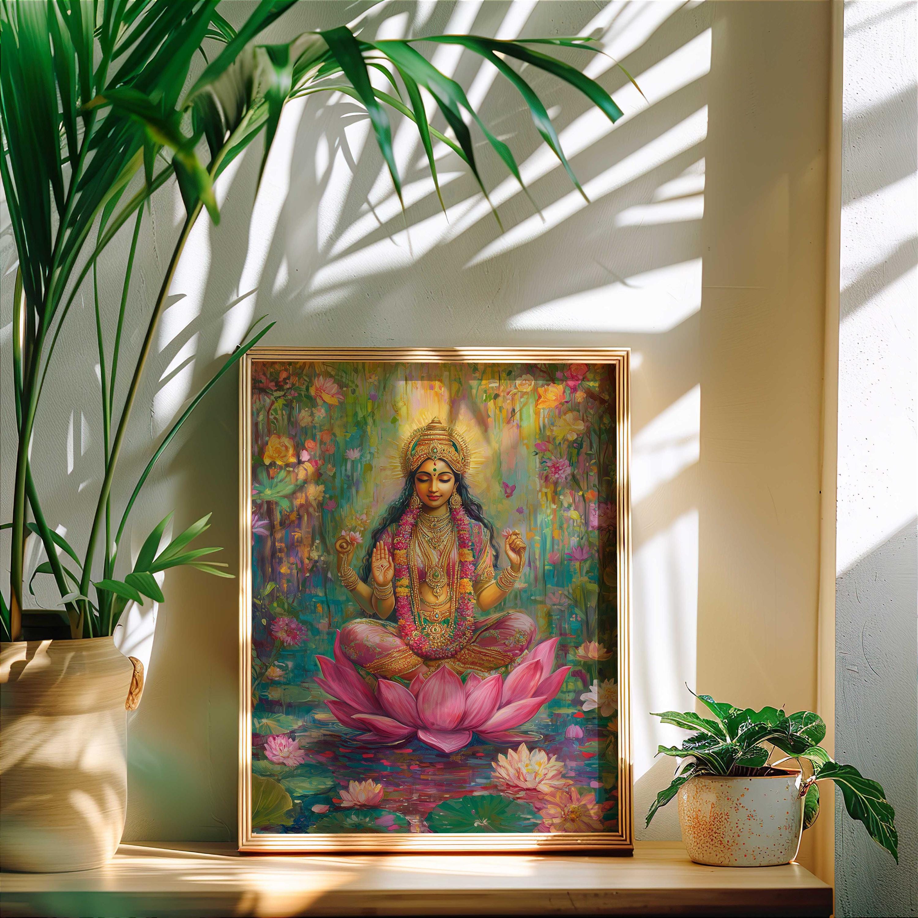 Lakshmi, Goddess of Wealth, Goddess Lakshmi, Lakshmi Art, Hindu Goddess ...