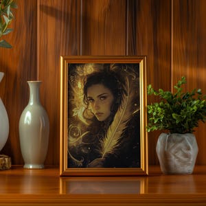Brigid Celtic Goddess Wall Art, Irish Mythology Print, Goddess of Fire ...