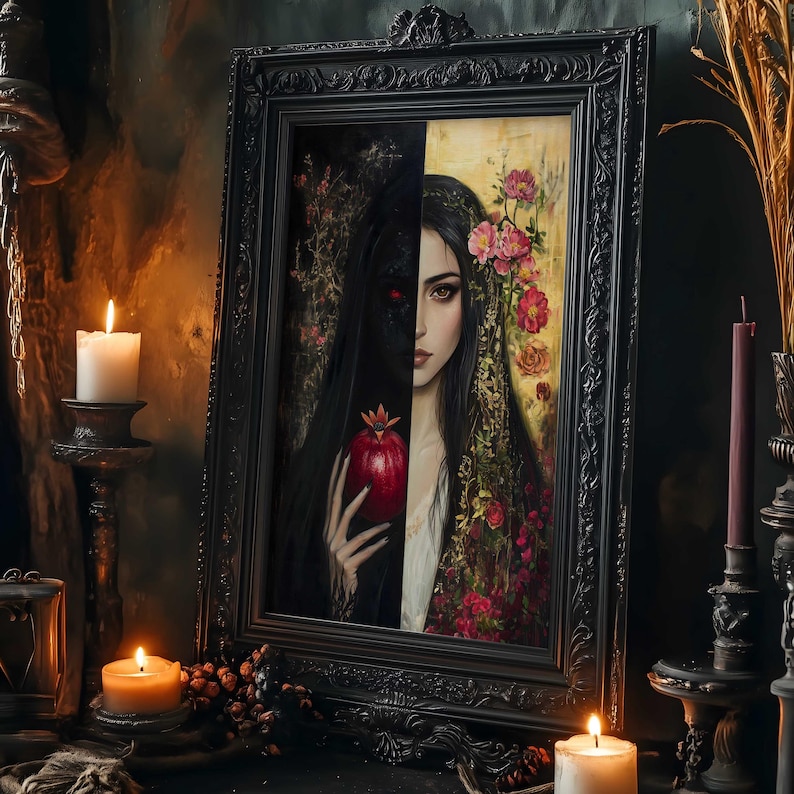 Persephone Wall Art, Greek Queen of the Underworld, Goddess Proserpina ...