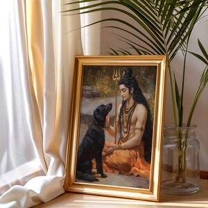 Shiva, God Shiva, Shiv With Dog, Hindu God, Shiv Art, Indian God, Shiva Wall Art, Shiv Painting ...