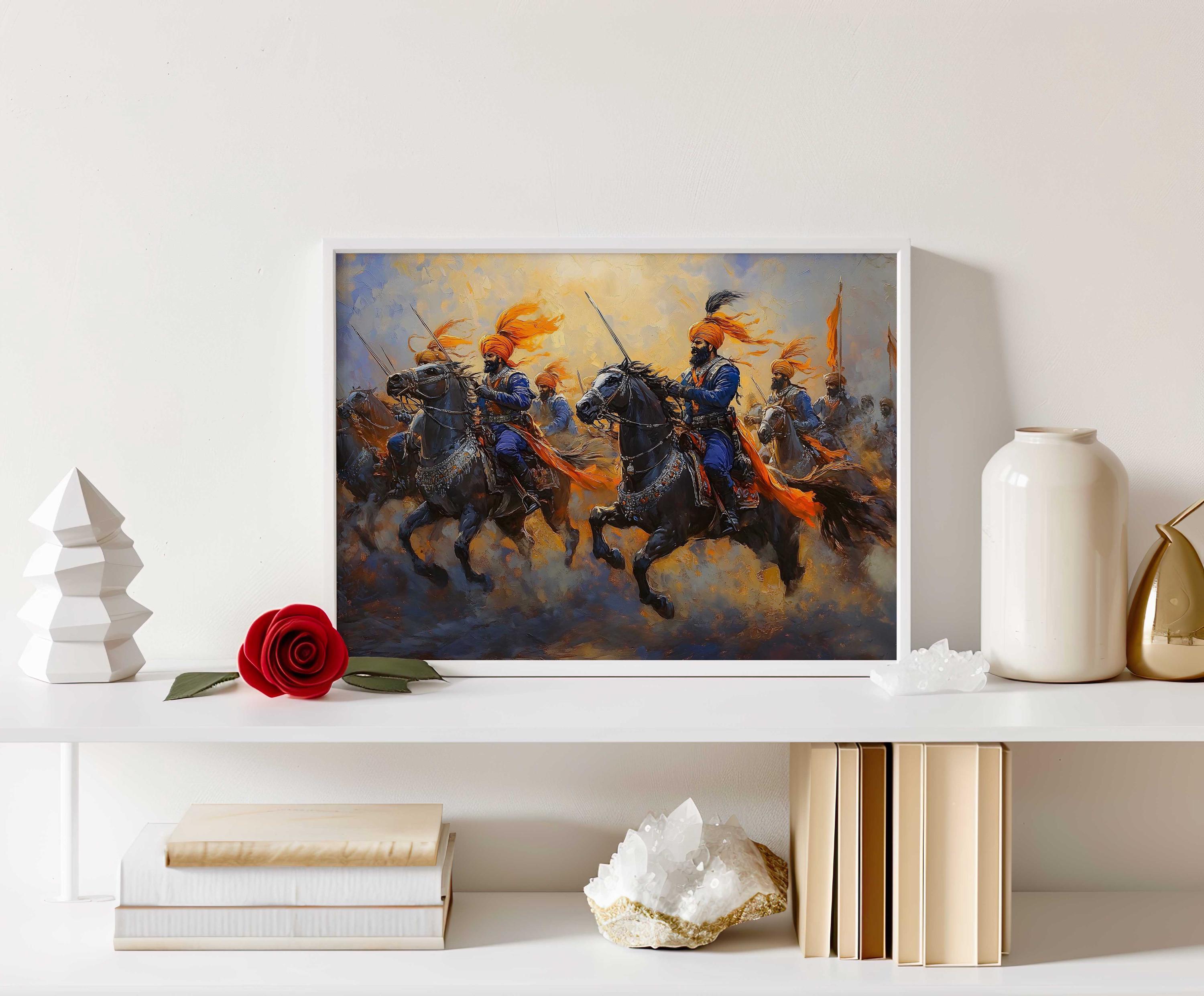 Khalsa Warrior, Sikh Art Print, Bold Warrior, Traditional Artwork ...